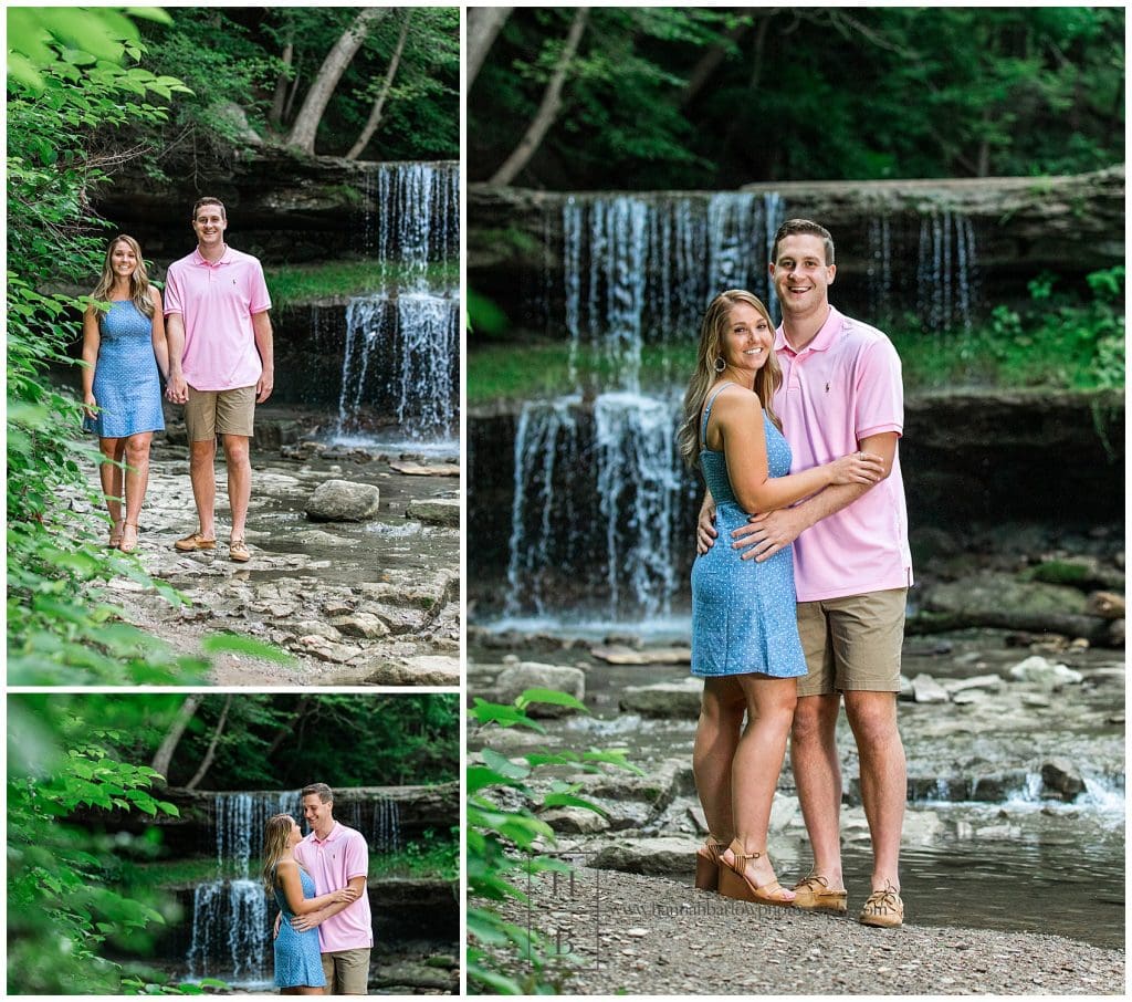 Summer Waterfall Engagement Photos - Hannah Barlow Photography