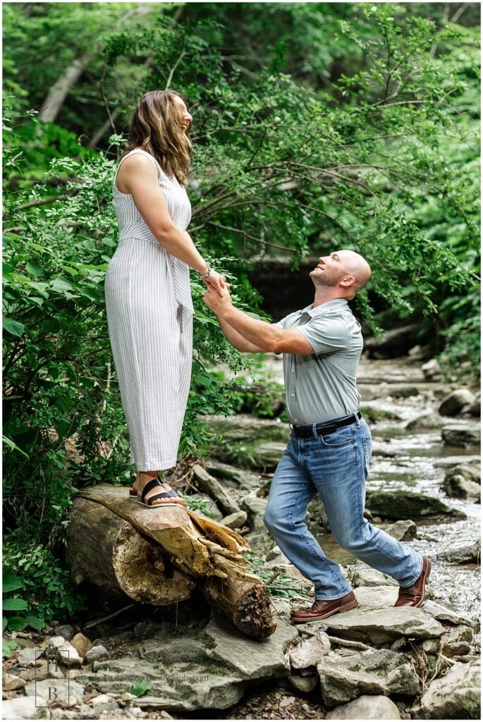 Foresty Waterfall Engagement Photos | Hannah Barlow Photography ...